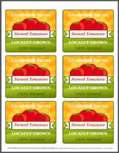 Tomato canning jars labels for your Farmers Market Stand | Free ...