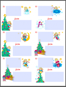 Holiday Christmas Labels & Tags with Angels Flavor Templates | Free ...