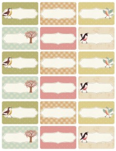 Sweet Birds address, shipping & round labels | Free printable labels ...