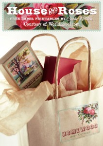 House and Roses Free Printable Labels | Free printable labels ...