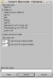 Working with Barcodes in LibreOffice/OpenOffice.org | Free printable ...