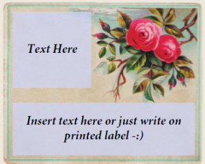 House and Roses Free Printable Labels | Free printable labels ...