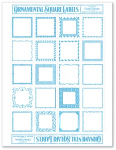 Ornamental Square Labels by Cathe Holden | Free printable labels ...