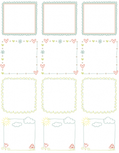 Printable Doodle Borders Labels by InkTreePress | Free printable labels ...