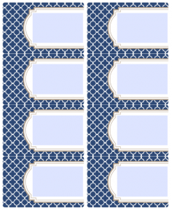Printable Moroccan Tile Designed Labels | Free printable labels ...