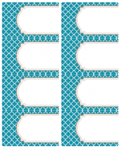 Printable Moroccan Tile Designed Labels | Free printable labels ...