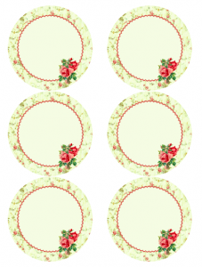 Free Vintage Rose Label Printables by Rachel Birdsell | Free printable ...