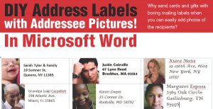 Address Labels in Microsoft Word – a Graphic Howto | Free printable ...