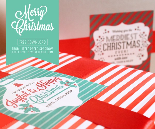 Merry Christmas Labels By Little Paper Sparrow Free Printable Labels 