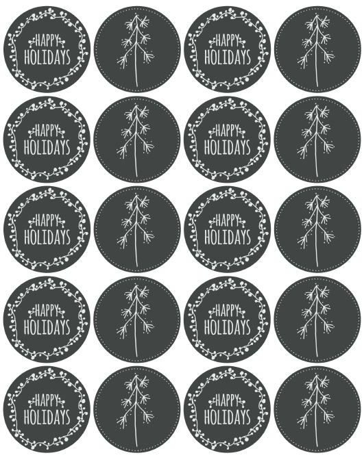 Happy Holiday Label Printables By Catherine Auger Free Printable 
