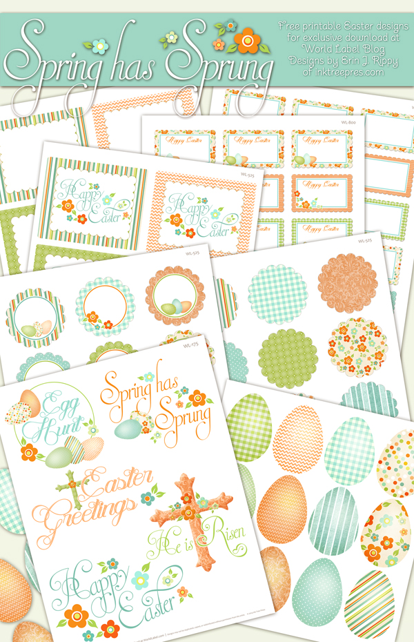 Spring Has Sprung Easter Printable Labels Free Printable Labels 