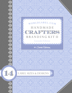 Handmade Crafter Label Branding Kit Set Two | Free printable labels ...