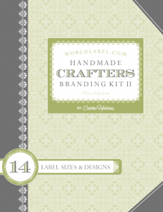 Handmade Crafter Label Branding Kit Set Two | Free printable labels ...