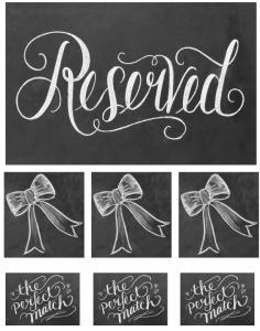 DIY Wedding Printable Rustic Chalk Art Labels | Free printable labels ...