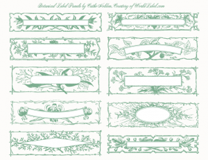 Botanical Label Panel Designs by Cathe Holden | Free printable labels ...