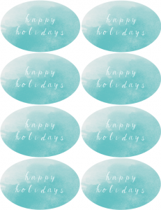 Christmas & Holiday assorted circle and oval labels | Free printable ...