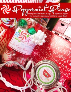 Peppermint Please Christmas Printable Labels & Tags | Free printable ...