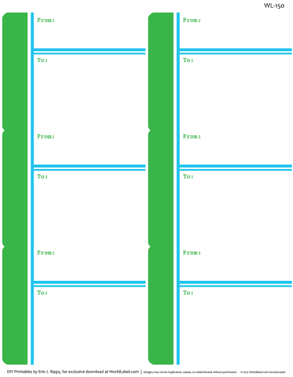 To And From Designed Shipping Label Templates | Free printable labels ...