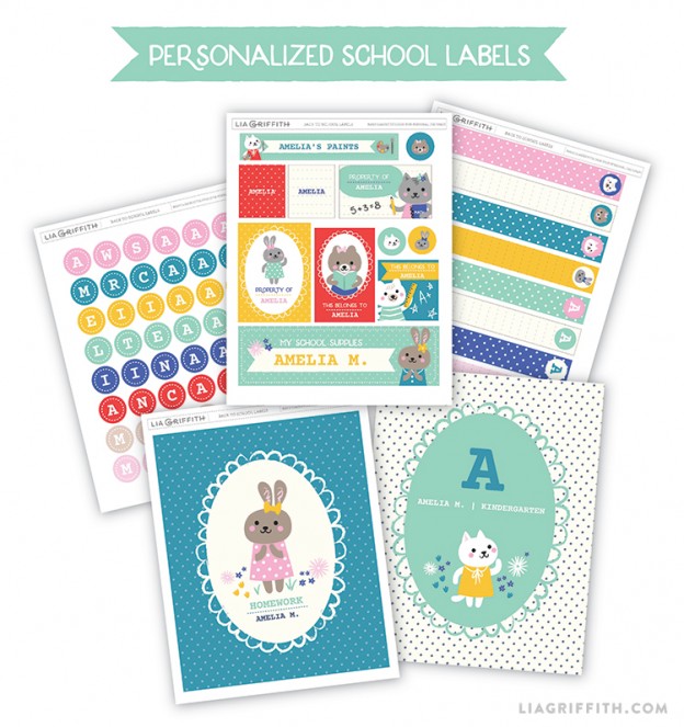 Back to School Label Printable Set Boys and Girls | Free printable ...