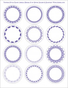 Vintage-Style Round Labels by Cathe Holden (Series 2) | Free printable ...