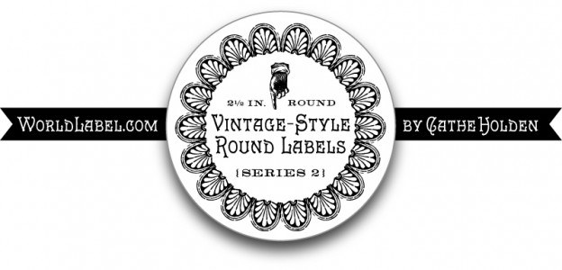 Vintage-Style Round Labels by Cathe Holden (Series 2) | Free printable ...