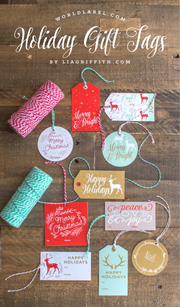 Printable Holiday Gift Labels & Tags By The Lia Griffith Studio | Free ...