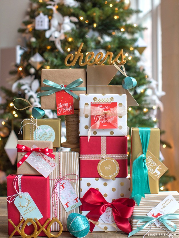 Printable Holiday Gift Labels & Tags By The Lia Griffith Studio | Free ...
