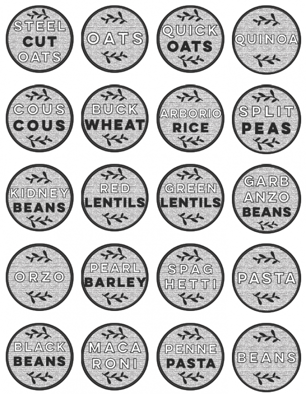 Free Modern Printable Pantry Labels By LemonThisle | Free printable ...