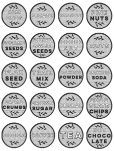 Free Modern Printable Pantry Labels By LemonThisle | Free printable ...