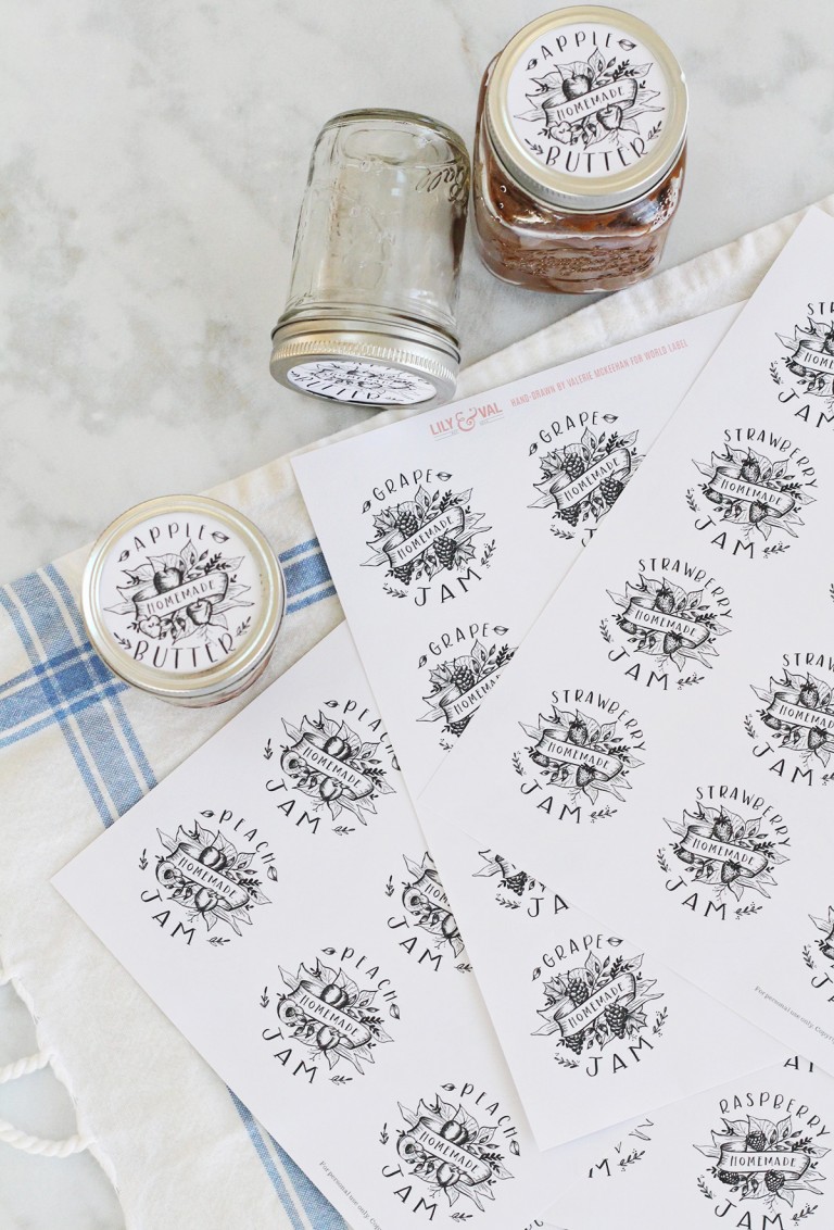 Handdrawn Jam Styled Labels by Valerie McKeehan of Lily & Val | Free ...