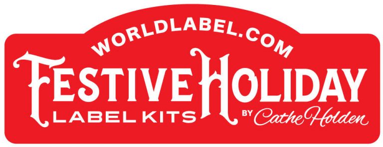 Free Festive Holiday Label Kits by Cathe Holden | Free printable labels ...