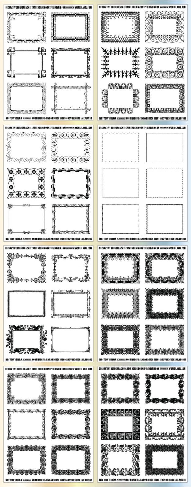 Free Decorative Border Pack Graphics By Cathe Holden | Free printable ...
